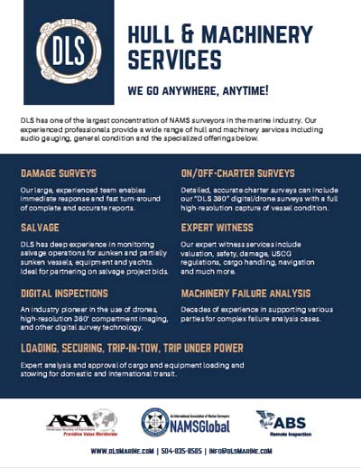 Hull and Machinery Surveys – DLS Marine